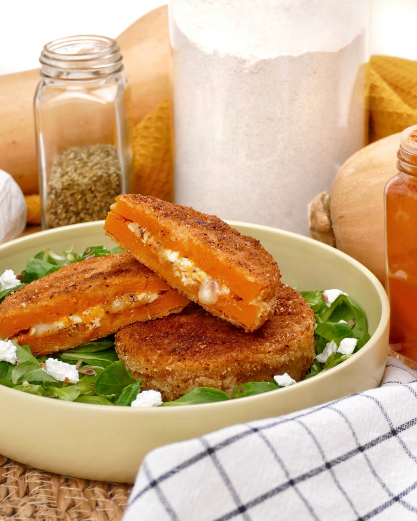 Panés de butternut, chèvre et miel - acolorkitchen